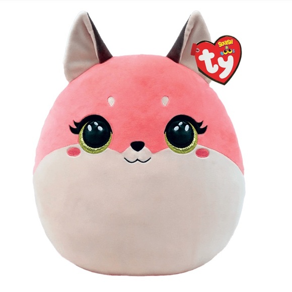 Ty | Toys | Nwt Ty Squish A Boo Roxie The Pink Fox Squish Large | Poshmark